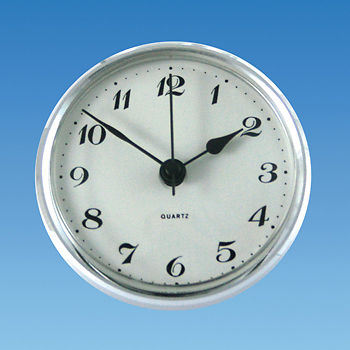 Chrome Effect Surround Insert Quartz Clock - Caravan Stuff 4 U