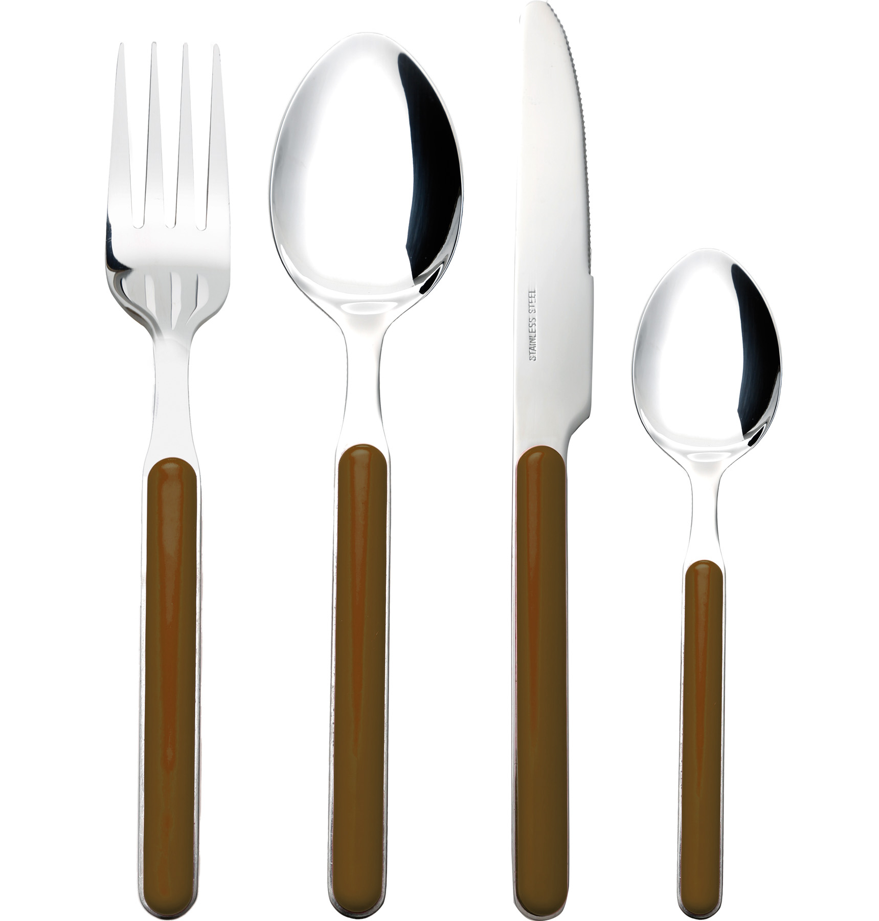 Delice 16pc Cutlery Set Brown - Caravan Stuff 4 U